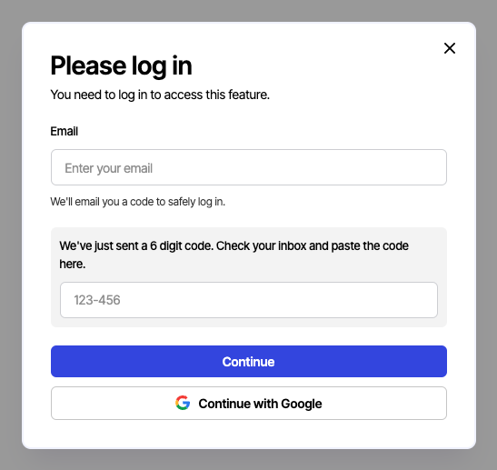 Passwordless Login Modal | Free Webflow Component